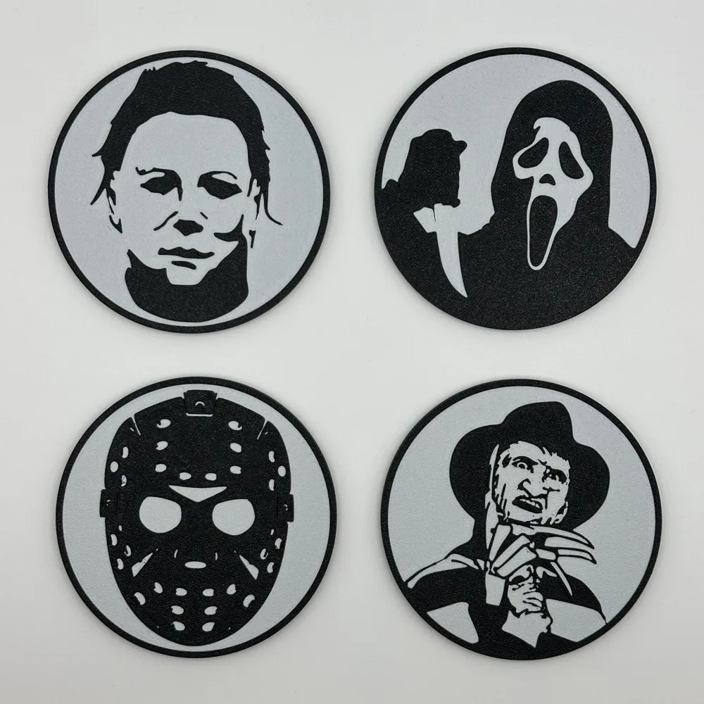 Ghostface (Scream) Coaster - Free 3D Print Model - MakerWorld