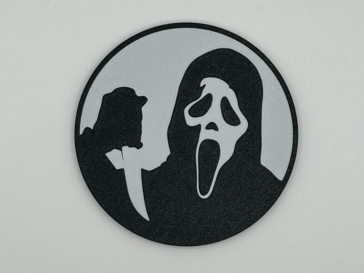 Ghostface (Scream) Coaster - Free 3D Print Model - MakerWorld