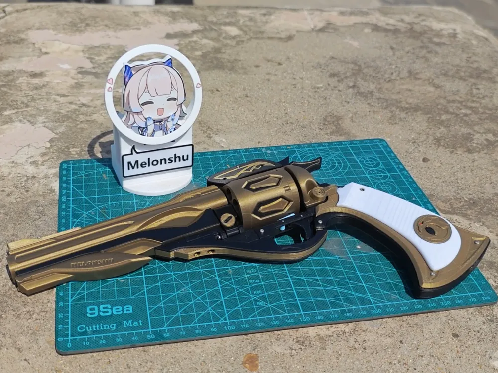 【Melonshu】波提欧左轮皮筋枪Boothill revolver by Melonshu - MakerWorld