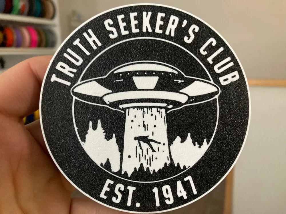 UFO club coaster by jakubhroch - MakerWorld