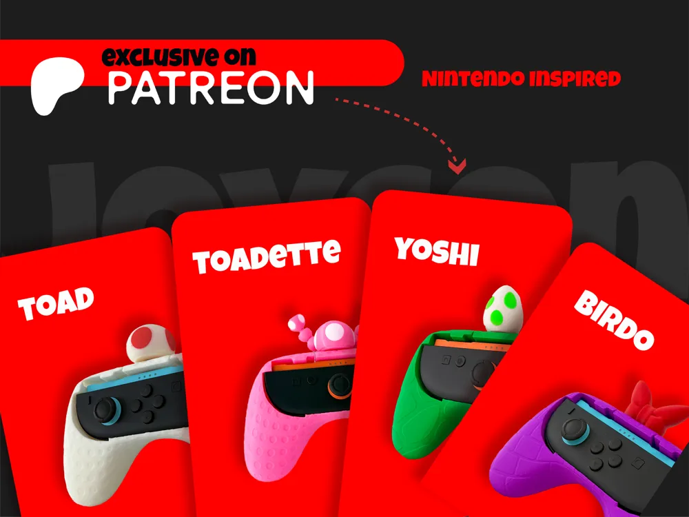 Grip | Inspirado em Joy-Con (Switch 2) Bomba BOB-OMB - Modelo gratuito ...