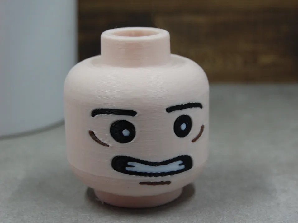 Awkward Smile Brick Head – 500% Scale - Free 3D Print Model - MakerWorld