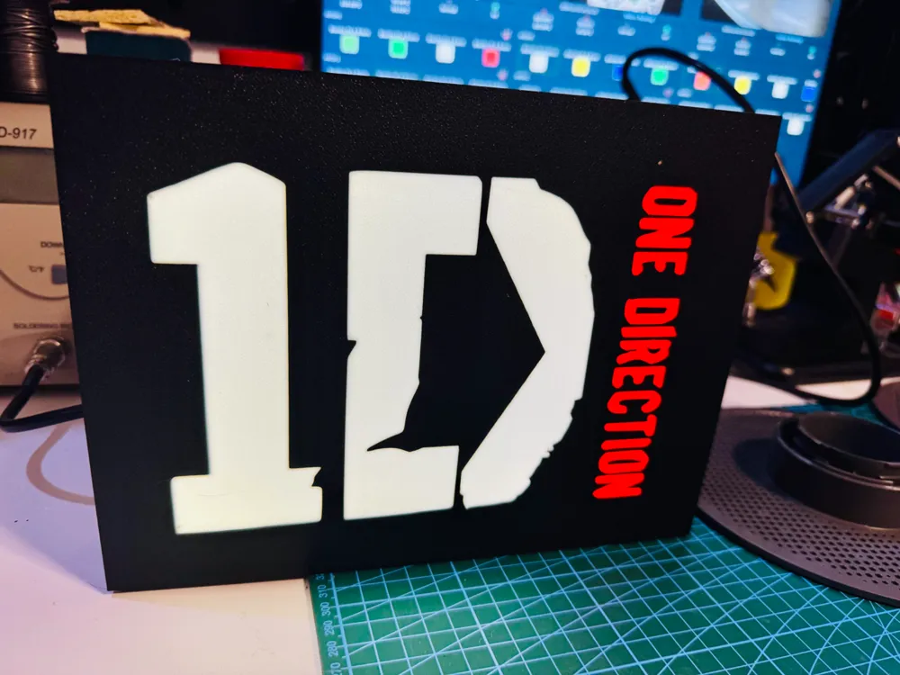 One Direction: Light up 1D Sign by vidguide MakerWorld: Download Free ...