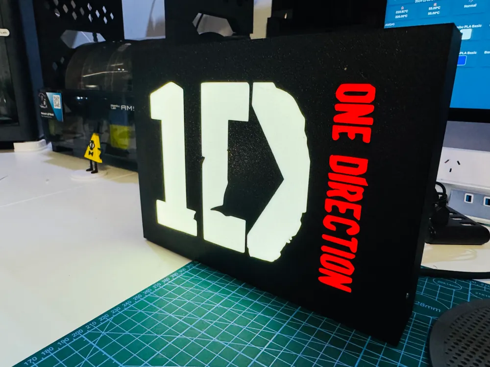 One Direction: Light up 1D Sign by vidguide MakerWorld: Download Free ...