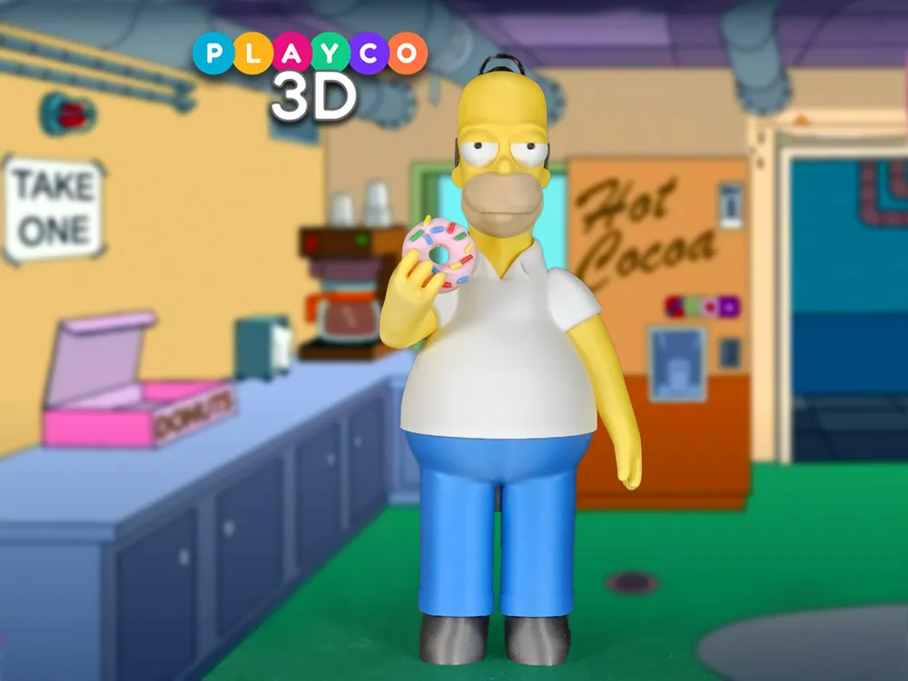 Homer Simpson - Multi-Part - Free 3D Print Model - MakerWorld