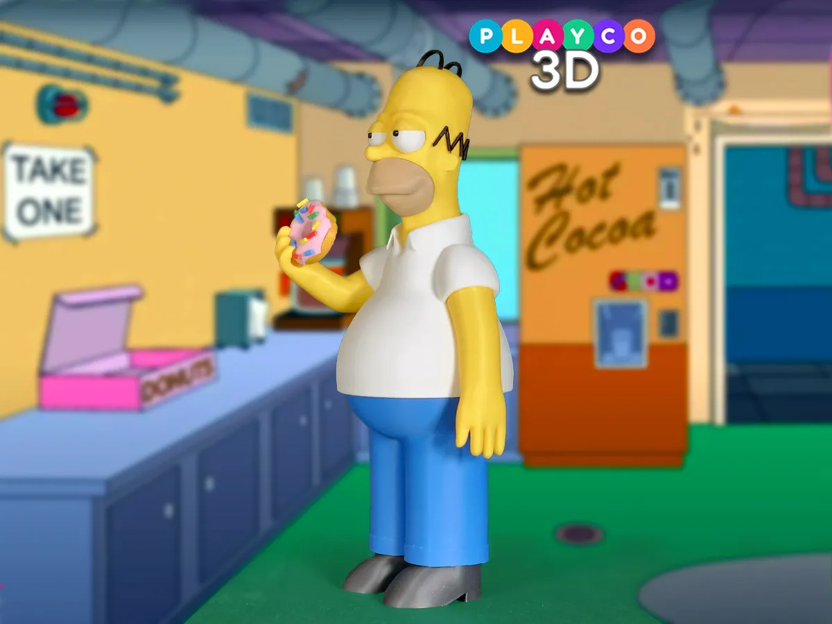 Homer Simpson - Multi-Part - Free 3D Print Model - MakerWorld