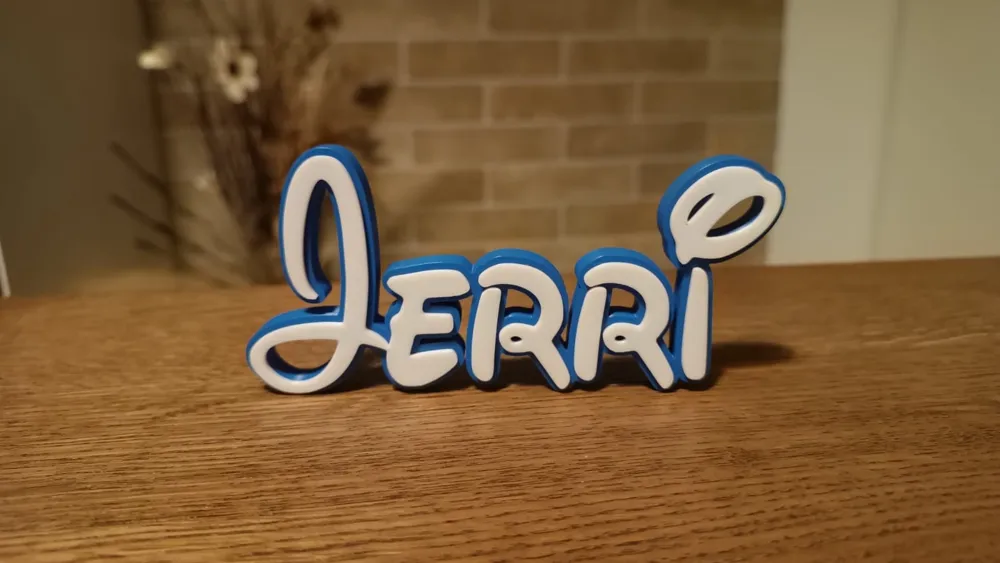 Jerri Name Disney Font - Free 3D Print Model - MakerWorld