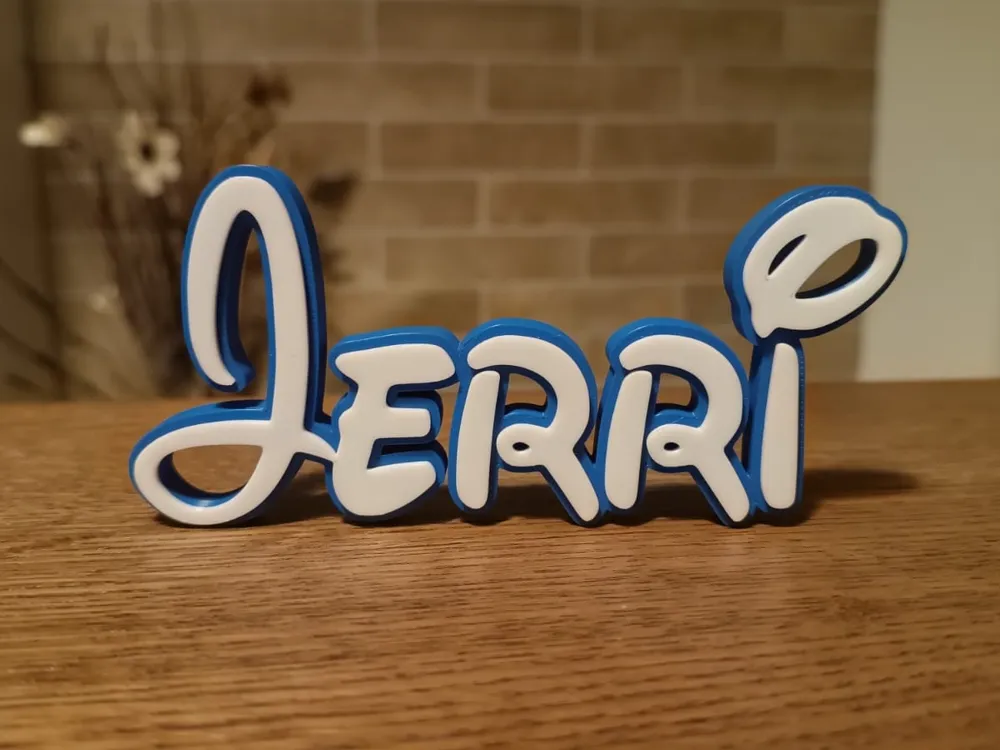 Jerri Name Disney Font - Free 3D Print Model - MakerWorld