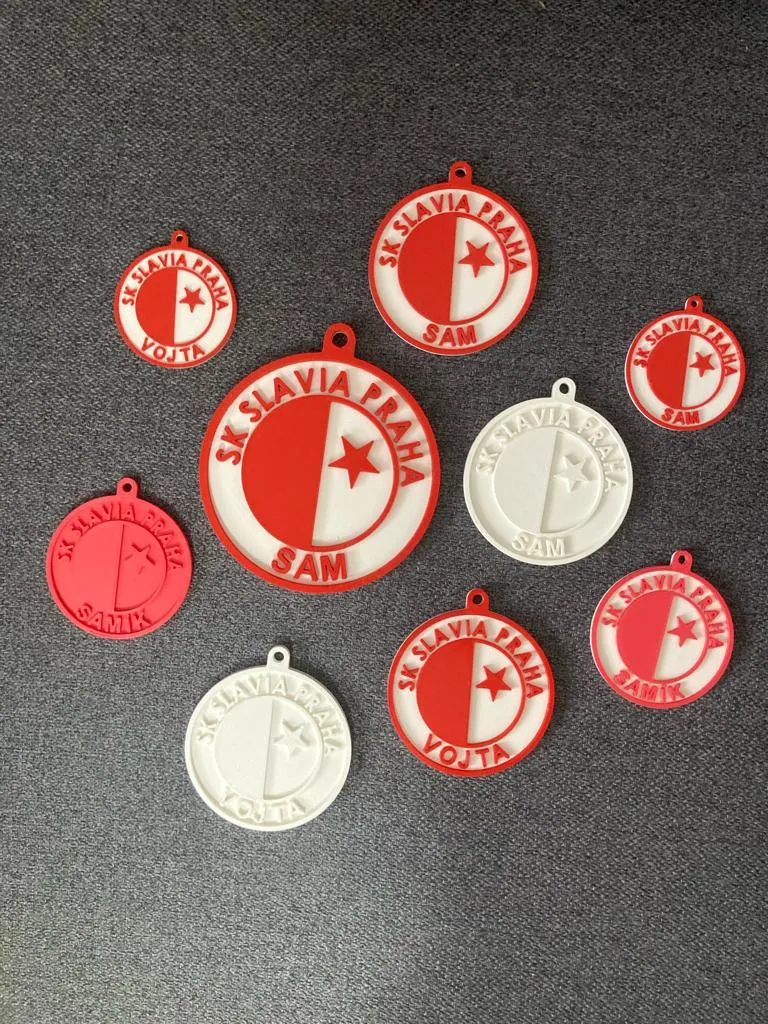 Slavia Prague Praha football logo badge by PetrP314 - MakerWorld
