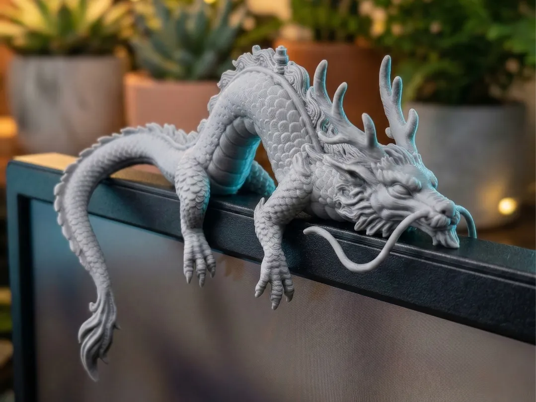 Ancient oriental dragon monitor - Free 3D Print Model - MakerWorld