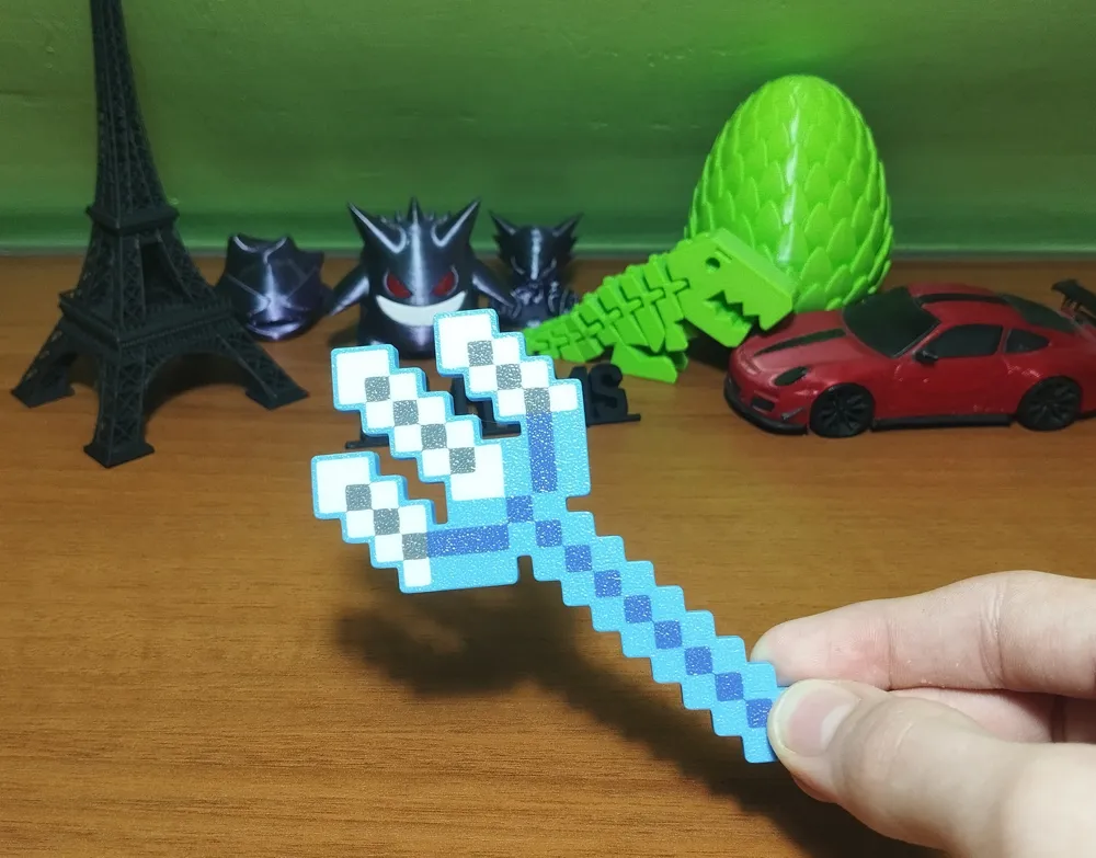 Minecraft Trident - Free 3D Print Model - MakerWorld