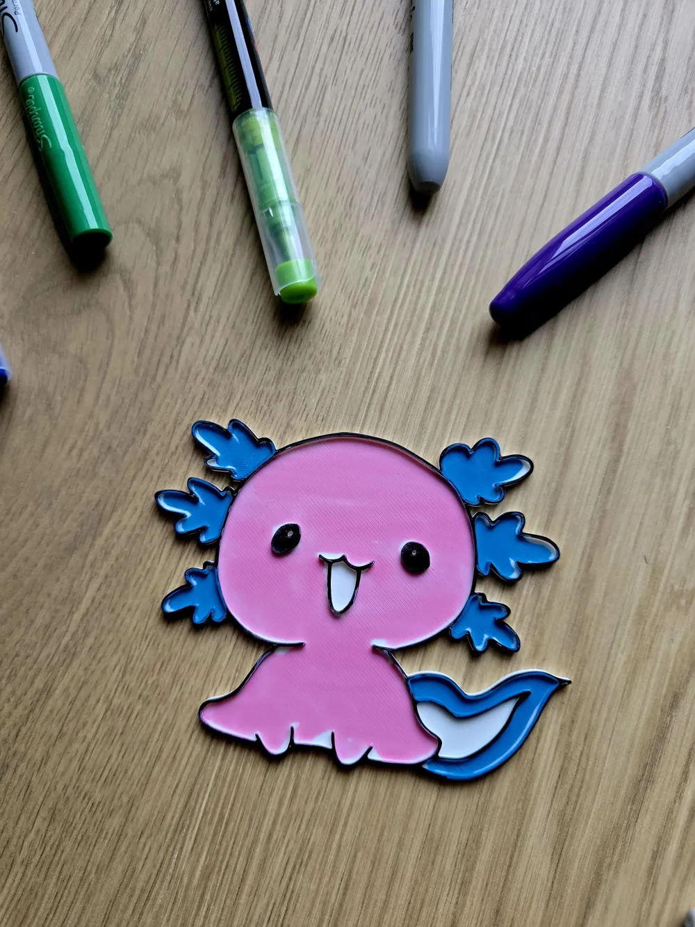 Cute Axolotl DIY Coloring Creative Craft Activity - Free 3D Print Model ...