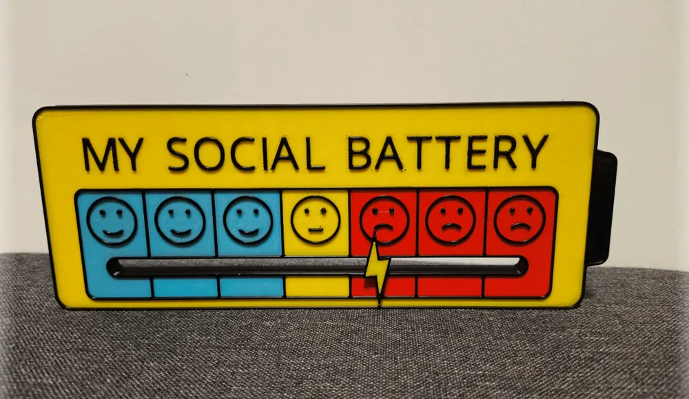 My Social Battery Your mood indicator - Free 3D Print Model - MakerWorld