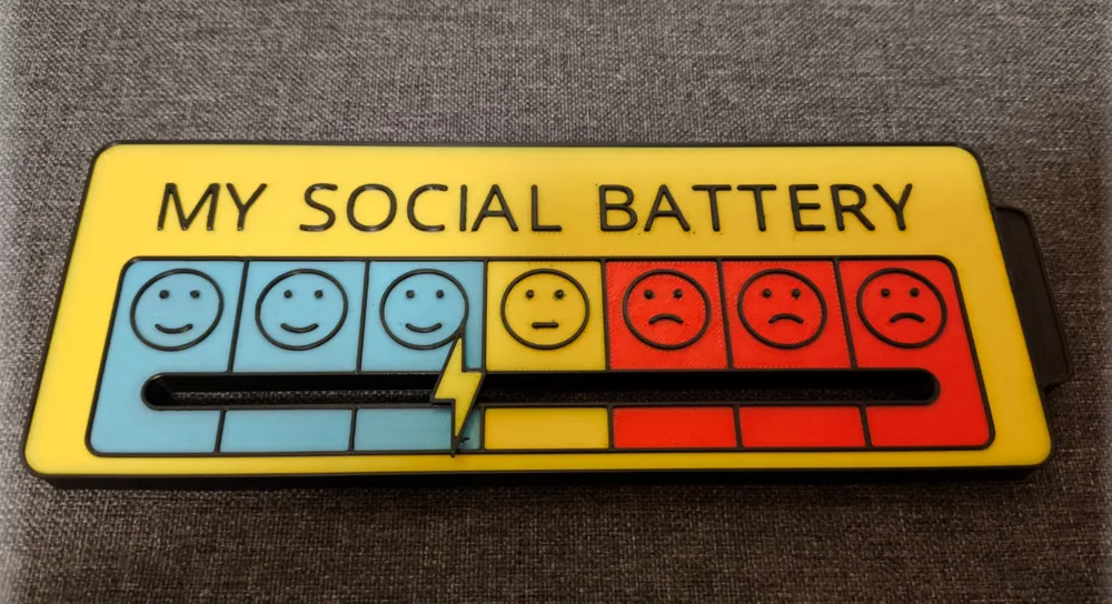 My Social Battery Your mood indicator - Free 3D Print Model - MakerWorld