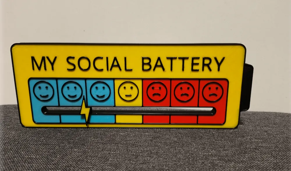 My Social Battery Your mood indicator - Free 3D Print Model - MakerWorld