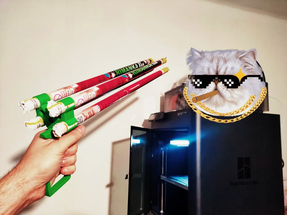 Roman Candle Quad Gun (Firework Handle) by Zetta Art MakerWorld ...