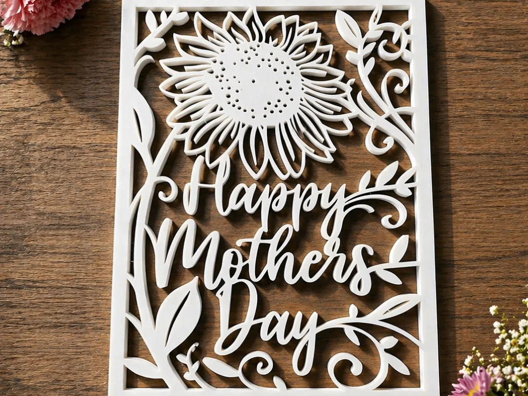 Mother's Day Decoration (Card) - Free 3D Print Model - MakerWorld