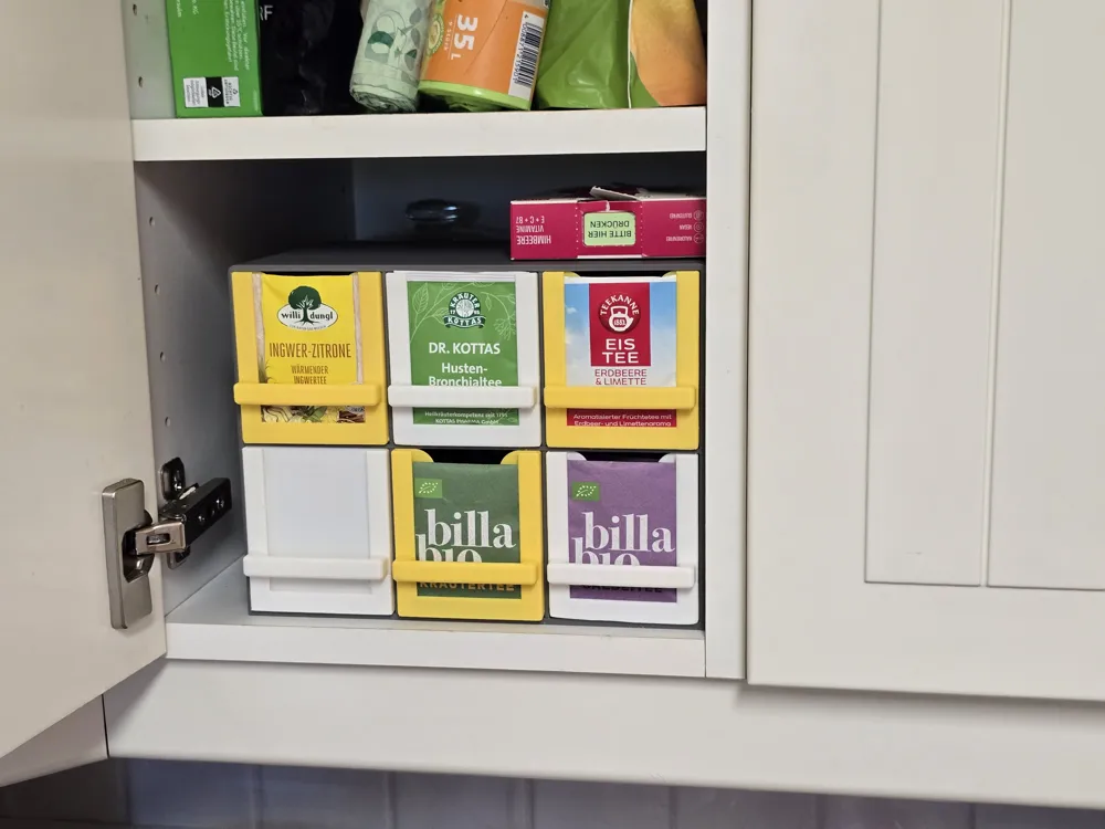 Tea Box with 6 Drawers - Free 3D Print Model - MakerWorld