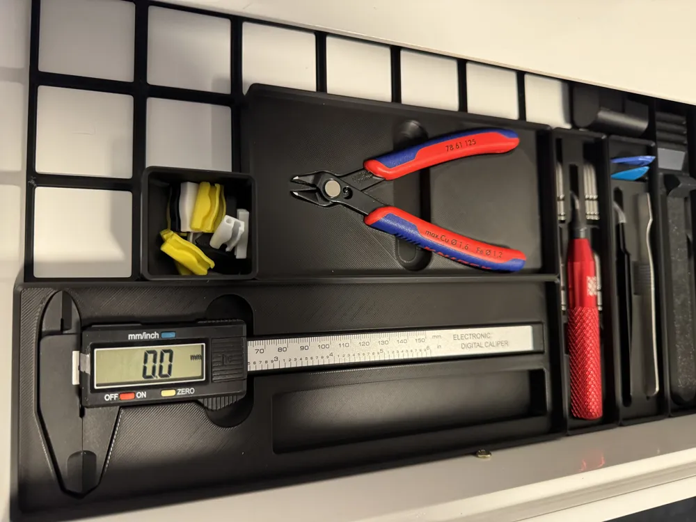 Digital Caliper Gridfinity Bin With Storage Cutout - Free 3D Print ...