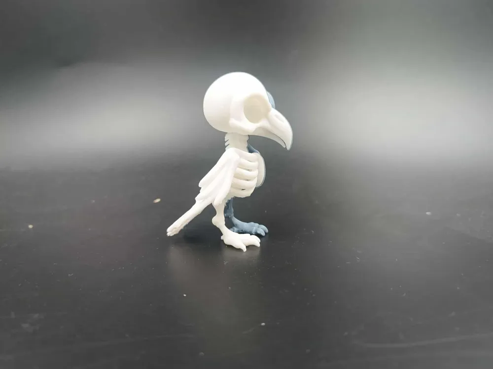 Skeletal Crow Figurine - No AMS - Multicolor - Toy - Free 3D Print ...