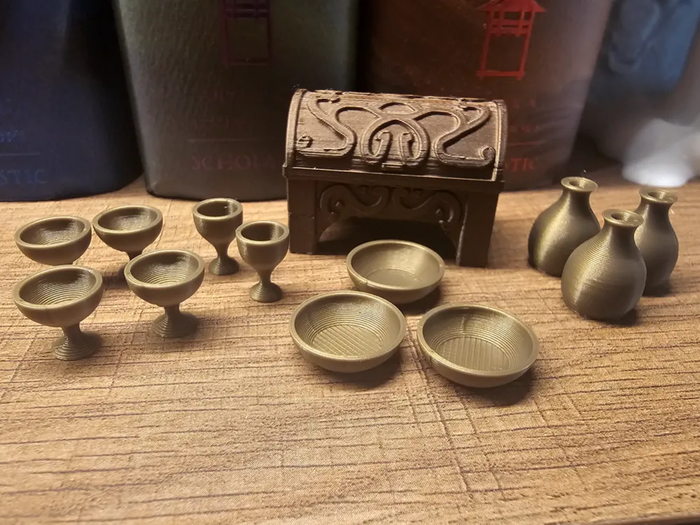 Miniature Treasures for Book Nook - Free 3D Print Model - MakerWorld