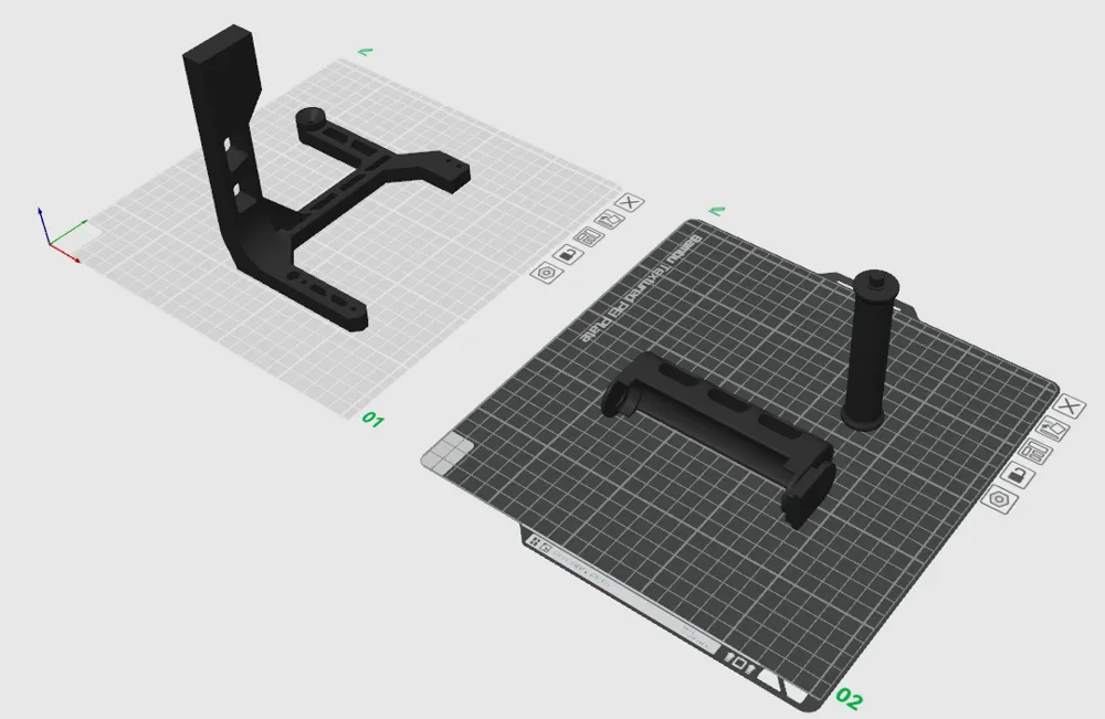 Bambulab P1P P1S X1C Spool holder right/left - Free 3D Print Model ...