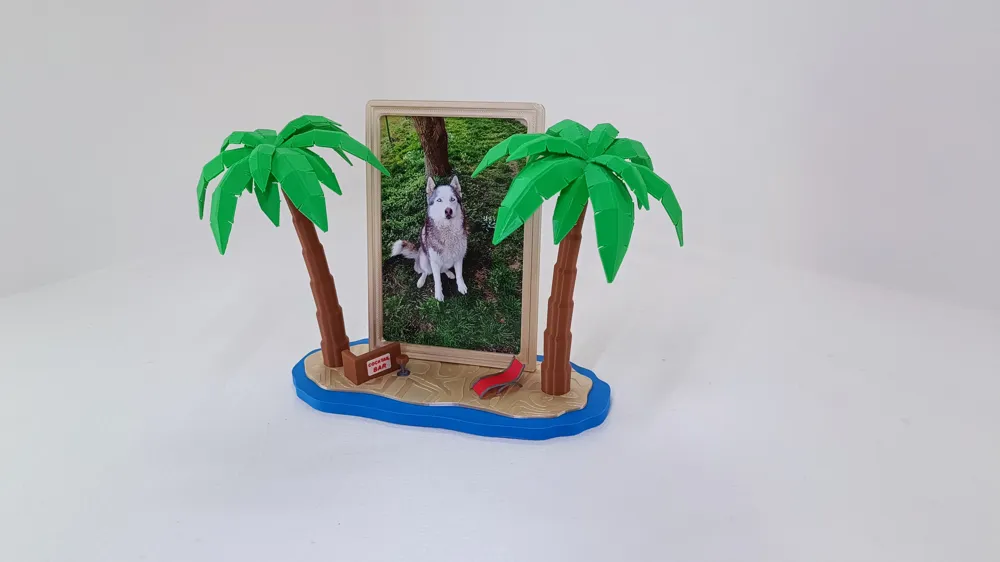 Island photo frame by TopD Creation MakerWorld: Download Free 3D Models