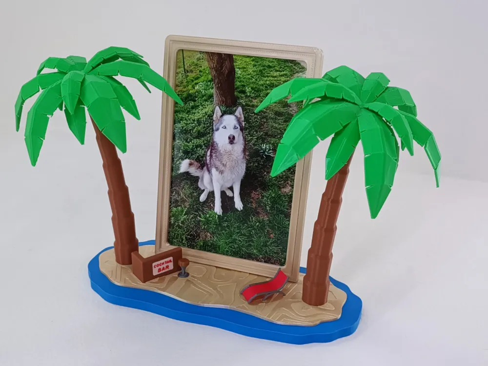 Island photo frame by TopD Creation MakerWorld: Download Free 3D Models