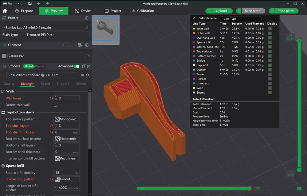 Multiboard Pegboard Clip Push-fit Remixed by Patryk - MakerWorld