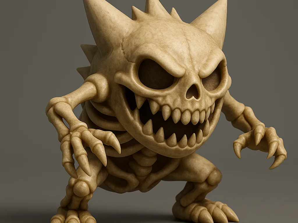 Skeleton Gengar – Mean Pokémon Skeleton Series - Free 3D Print Model ...