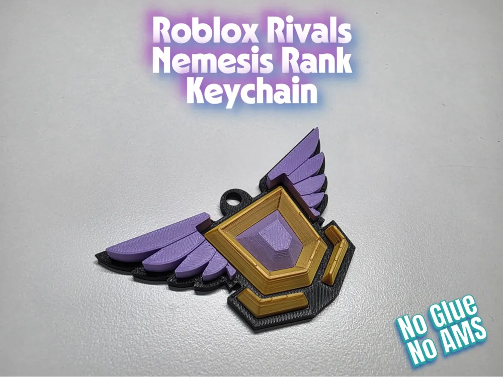 Roblox Rivals Nemesis Rank Keychain - Free 3D Print Model - MakerWorld