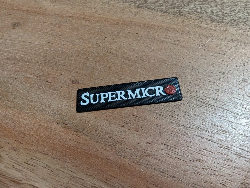 Supermicro Case Badge by LayerCake - MakerWorld