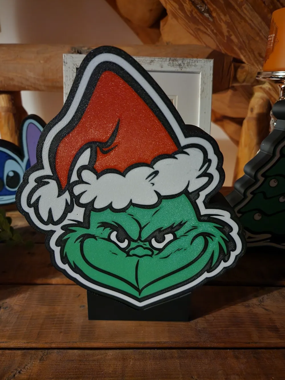 Grinch Light Box Led Lamp with Base by Picture_it - MakerWorld