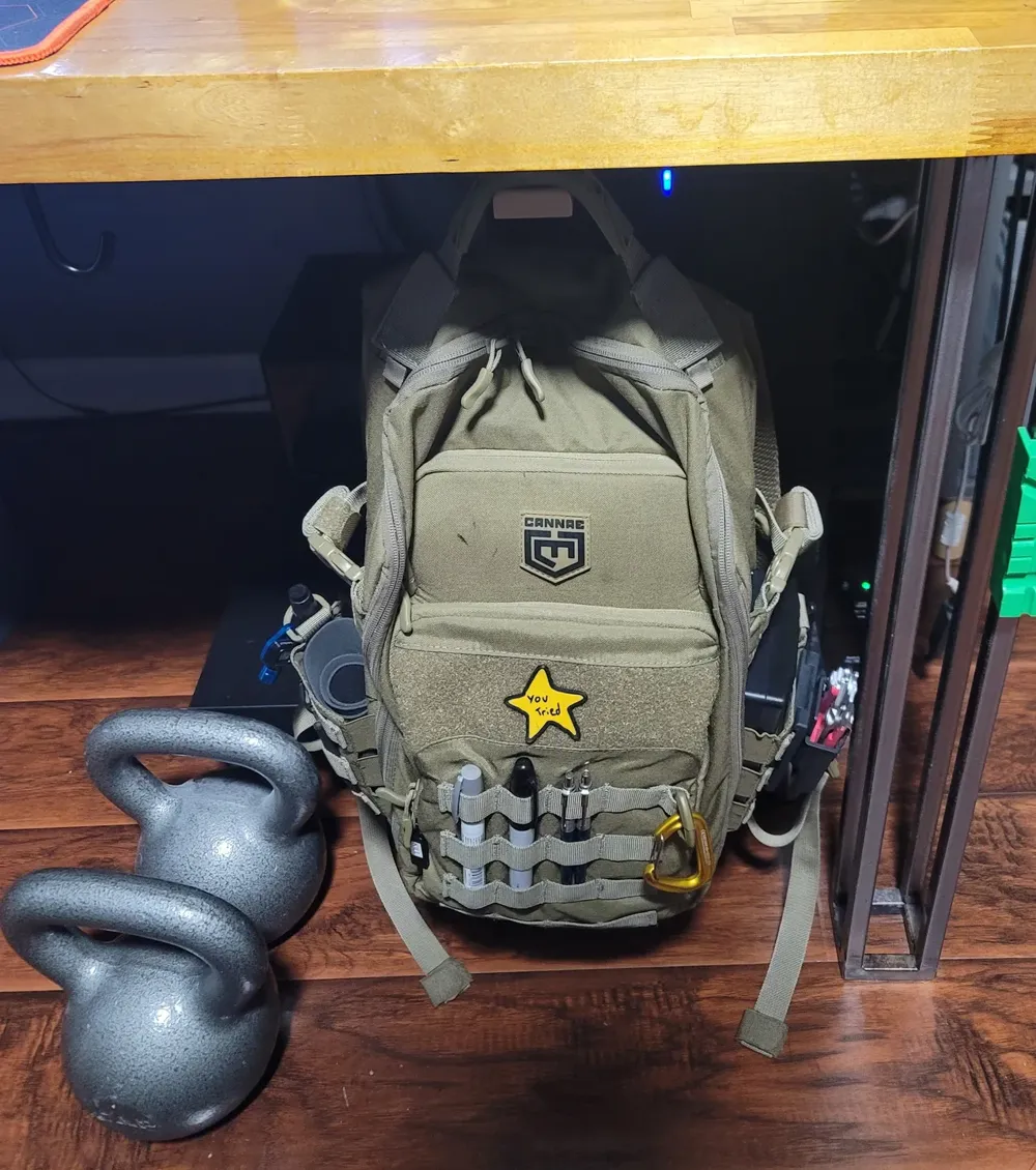 Under Desk Backpack Hanger (Support Free) by maDIOne - MakerWorld