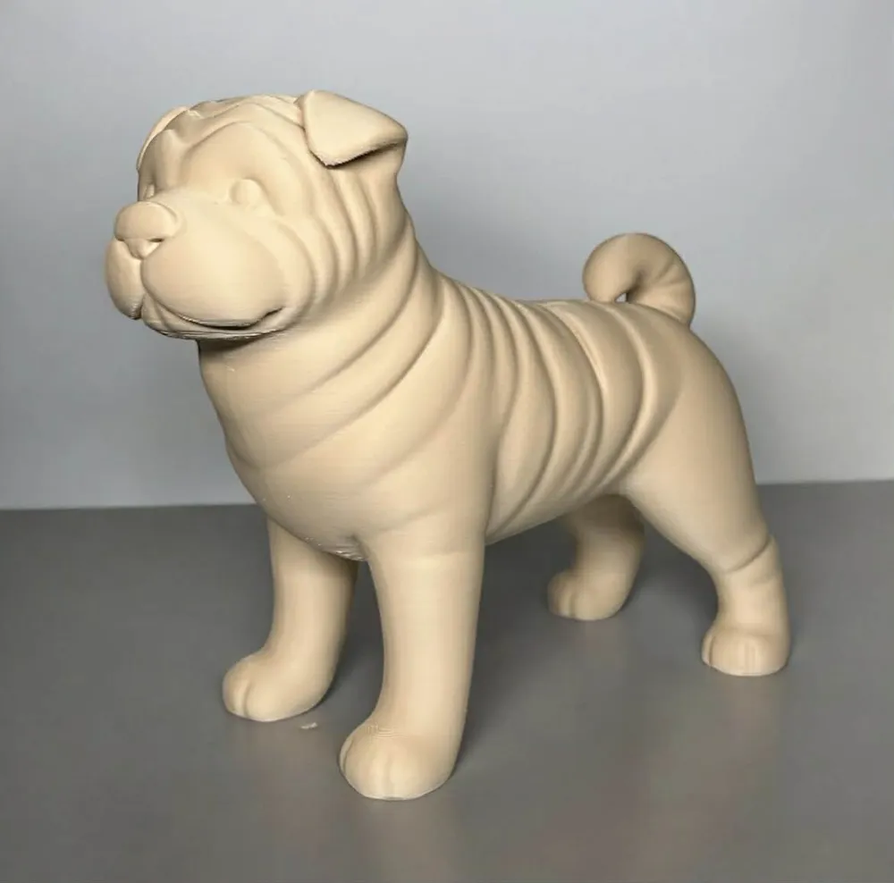 Shar-pei minimalistic - Free 3D Print Model - MakerWorld