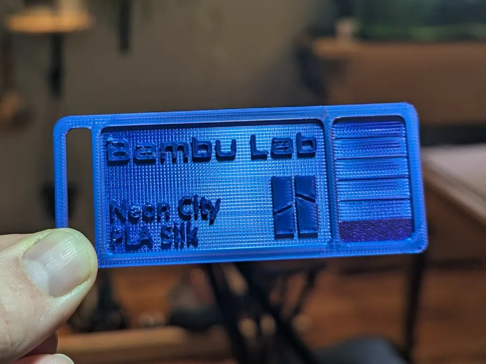 Bambu PLA Silk & Multi-Color Filament Sample Cards - Free 3D Print ...