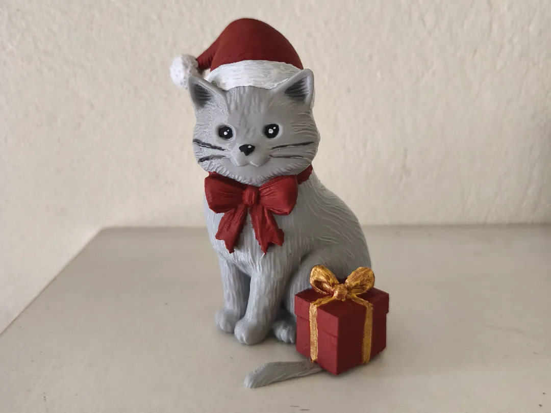 xmas cat by teo MakerWorld: Download Free 3D Models