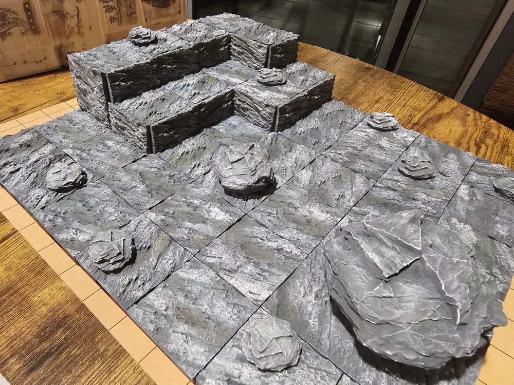 OpenForge Mountain Tiles – Reusable Base - Free 3D Print Model - MakerWorld