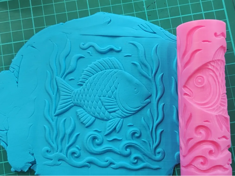 Texture Roller - Intricate Fish by TheBreadman MakerWorld: Download Free 3D Models