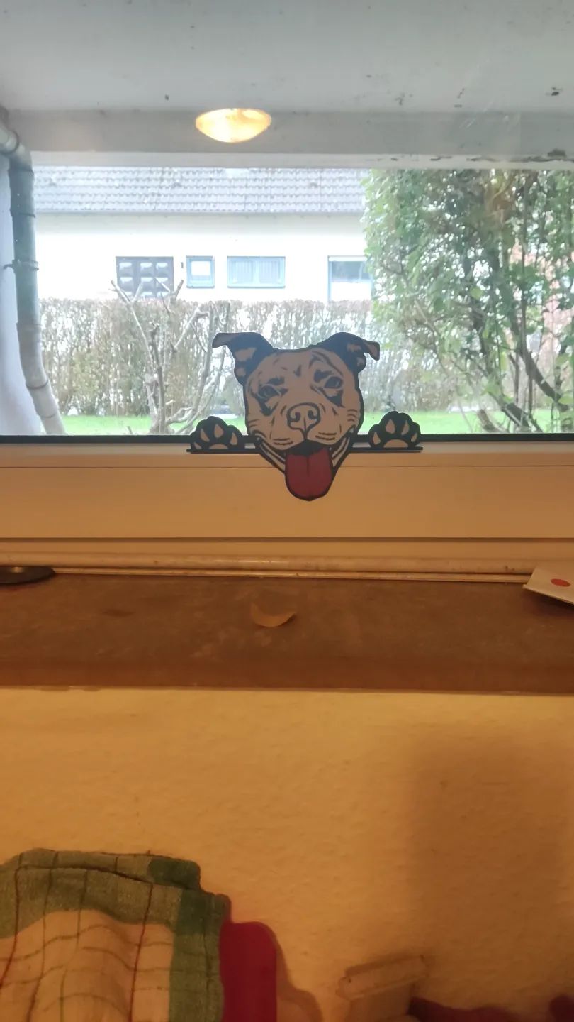 Pitbull Dog frame decor by Michele MM3D - MakerWorld