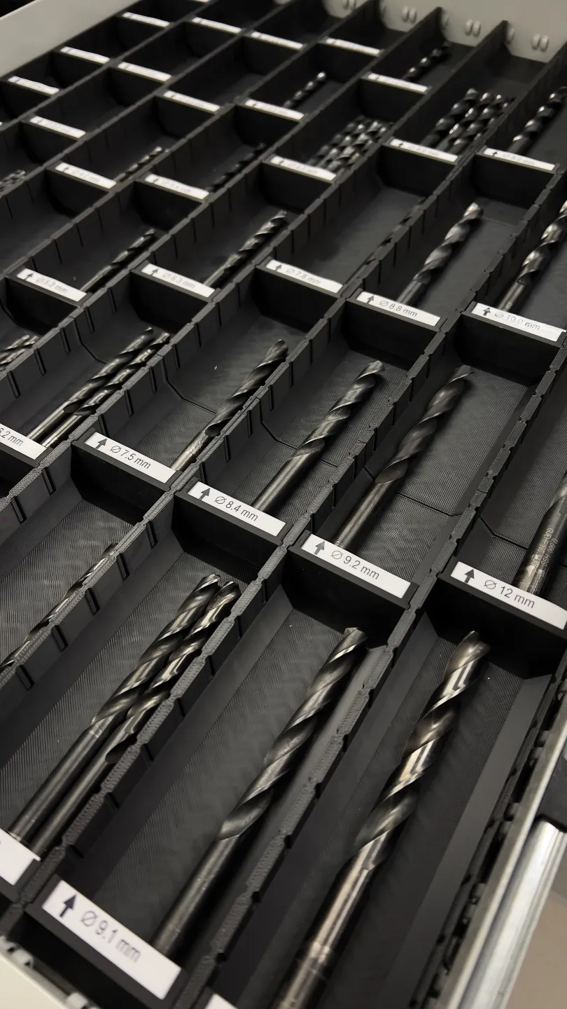 Workshop drawer organization for drill bits - Free 3D Print Model ...