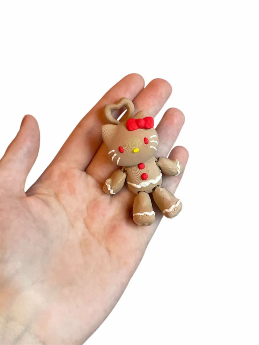 Hello GingerBread Kitty Cute Christmas Flexi by 3DNickNacs - MakerWorld