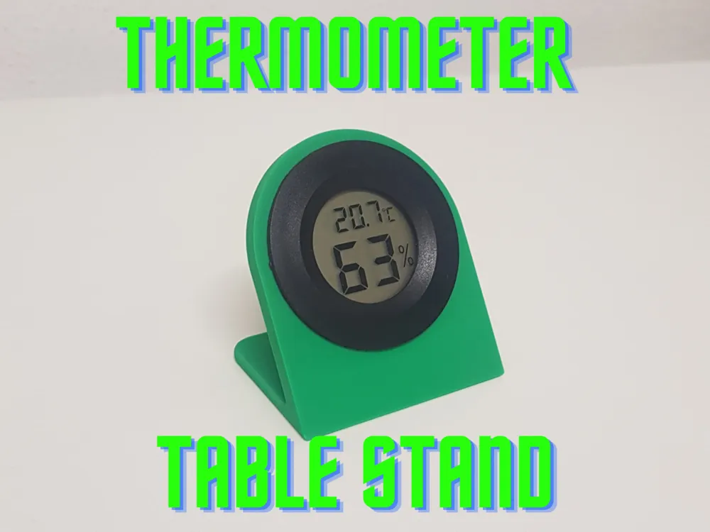 Table round thermometer hygrometer stand by -->3D CREATIONS