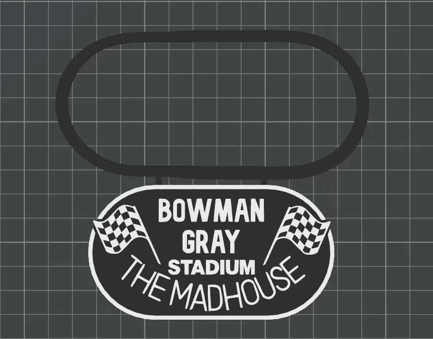 Bowman Gray Stadium Track Map Wall Art by Oktober Revolution MakerWorld ...