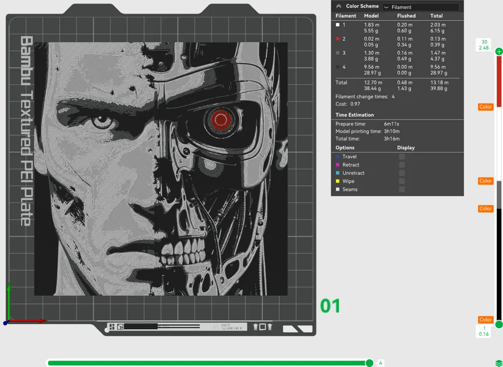 Terminator - Hueforge by Krafty3D MakerWorld: Download Free 3D Models
