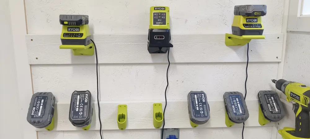 Ryobi One+ Battery Wall and Shelf mount by Fishy Airsoft Creations ...