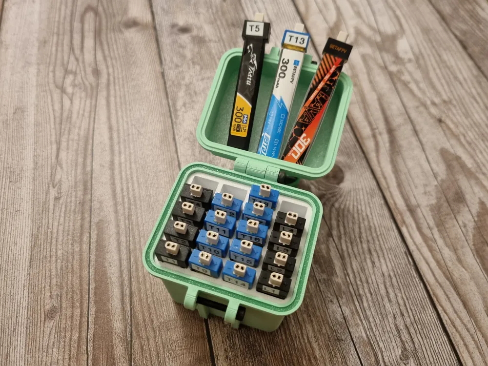 Box for Lipo Battery 1S (x20) - Free 3D Print Model - MakerWorld