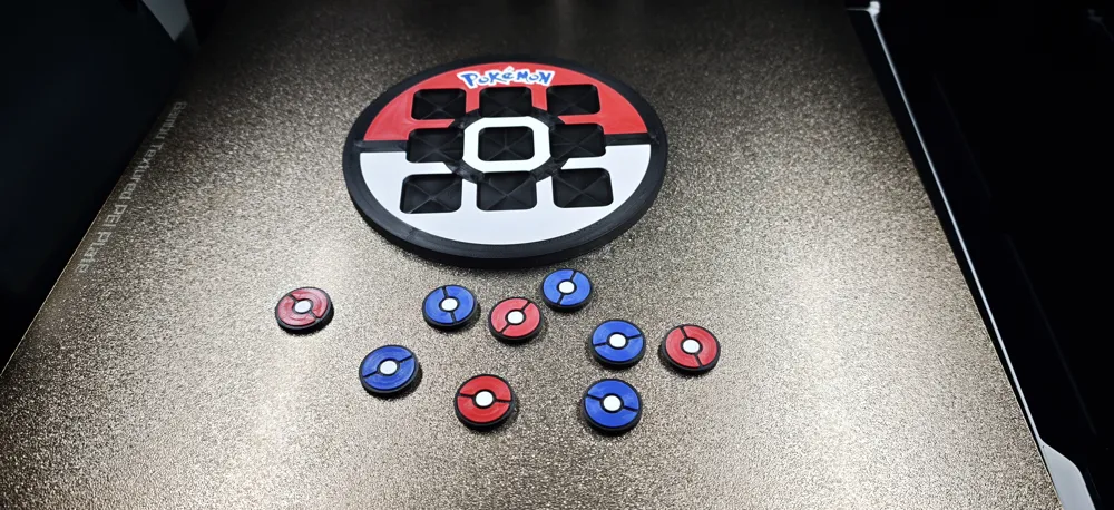 Pokémon Tic-Tac-Toe: Pokéball Board Game - Free 3D Print Model - MakerWorld
