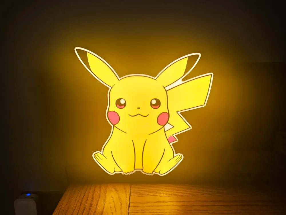 Pikachu Light Box LED by SuperiorOrganiserSolutions MakerWorld ...