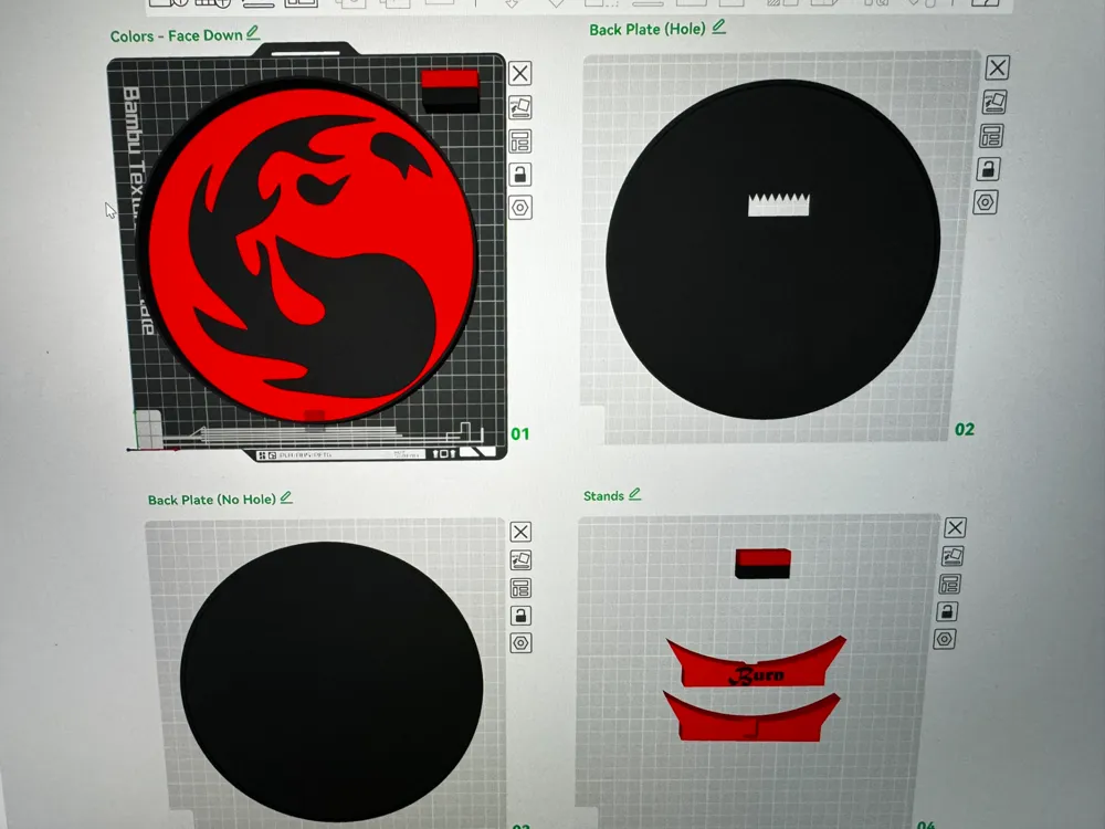 Magic the Gathering Red Mana Symbol Light with Stand by waltersworld3d ...